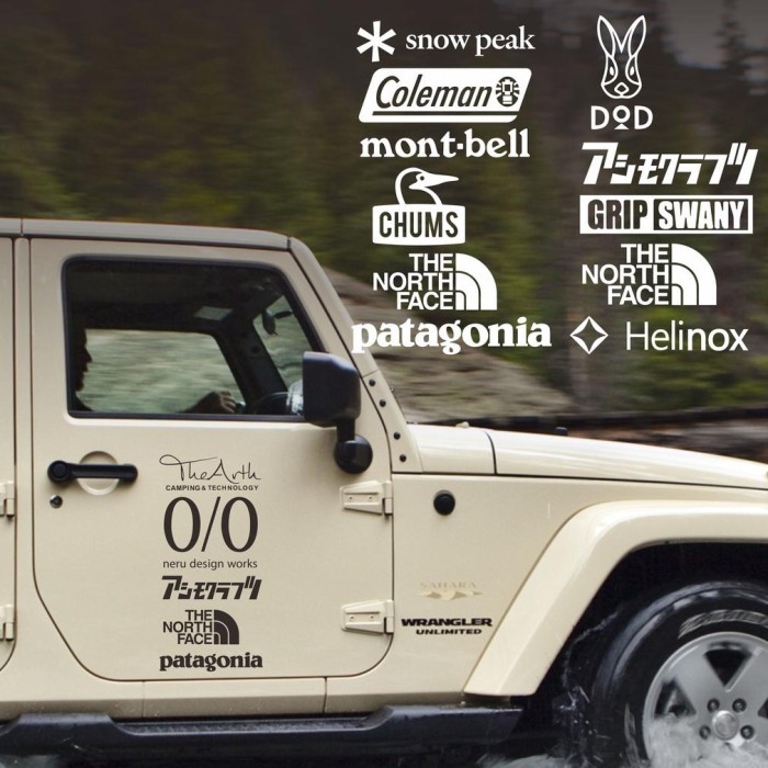 Jual Japanese Outdoor Camping Mountain Car Sticker Bata Snow Peak ...
