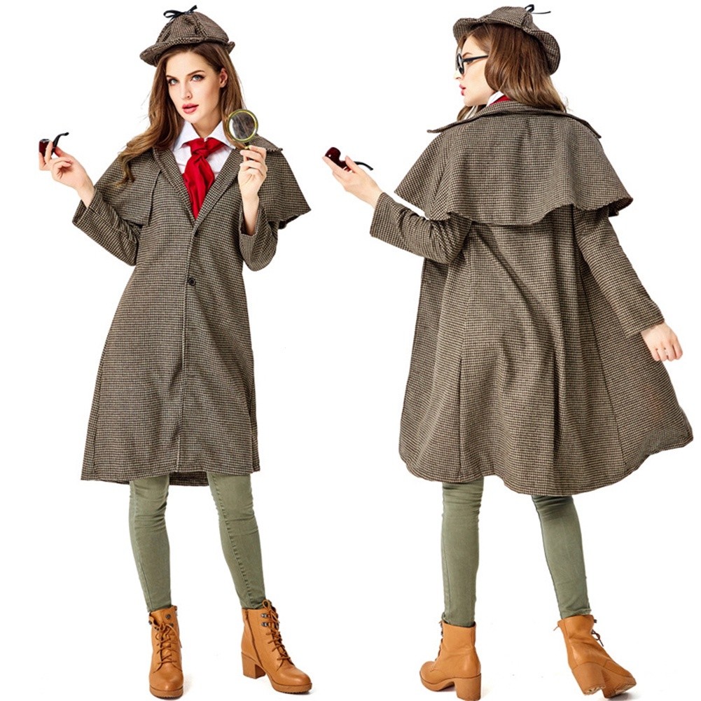 Jual Kostum Cosplay Halloween Sherlock Holmes Wanita Pertunjukan ...