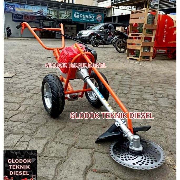 Jual MESIN POTONG RUMPUT DORONG 2 TAK LAWN MOWER MODEL SEPEDA TERBAIK ...