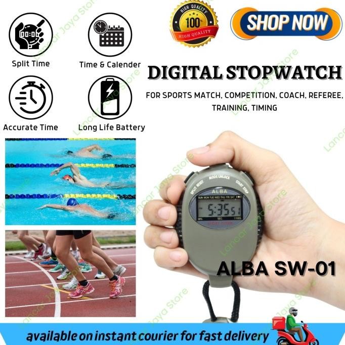 Jual Stopwatch ALBA SW-01 Black [terbaik] | Shopee Indonesia
