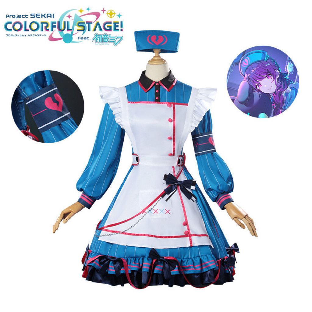 Jual Anime Asahina Mafuyu Cosplay Costume with Wig PJSK Role-playing ...