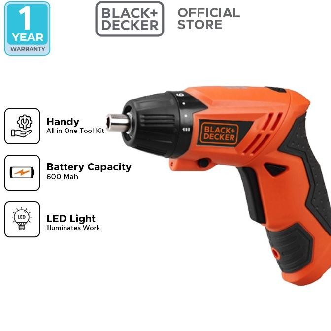 Jual Black+Decker Bor Obeng Cordless Screwdriver 4.8V (KC4815-B1 ...