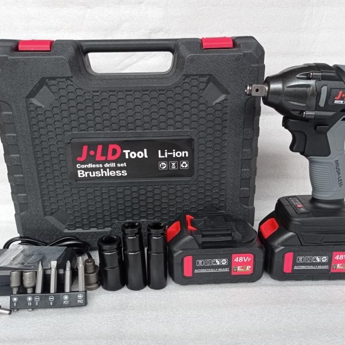 Jual PEMBUKA BAUT Impact Wrench Bor Cordless type 48Vf BATERAI 2 JLD JAPAN | Shopee Indonesia