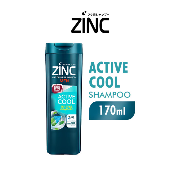 Jual Zinc Shampoo Active Cool Botol 170 ml x2 Free FNMan 18ml | Shopee ...