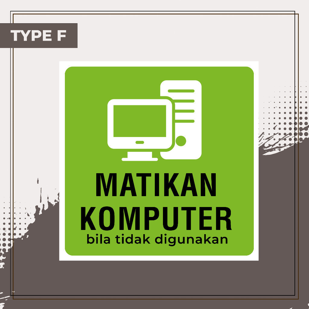 Jual Stiker Matikan Komputer / Stiker Hemat Energi / Stiker Hemat ...