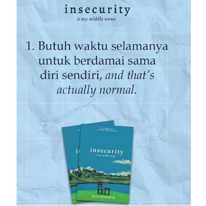 Jual TERLARIS! Insecurity is My Midde Name Buku Alvi Syahrin Insecure ...