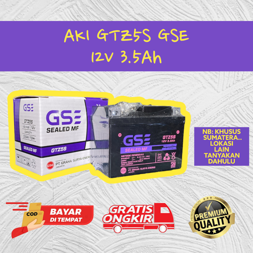 Jual Aki Motor Honda Beat FI CW CBS KARBU GTZ5S GS E Accu Kering MF | Shopee Indonesia