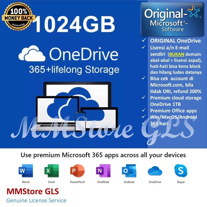 Jual Onedrive Premium 1tb not googleone icloud googledrive | Shopee ...