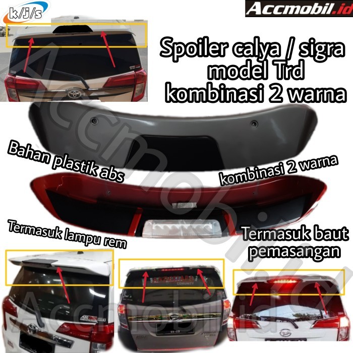 Jual Spoiler Toyota Calya Daihatsu Sigra Trd Model Trd Lampu | Shopee ...