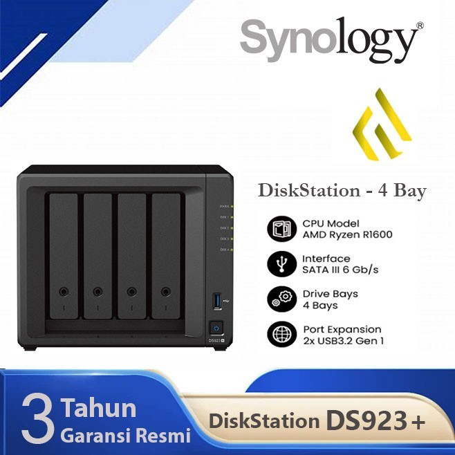Jual Synology DiskStation DS923+ 4-Bay NAS Server Storage Cloud DS923 ...