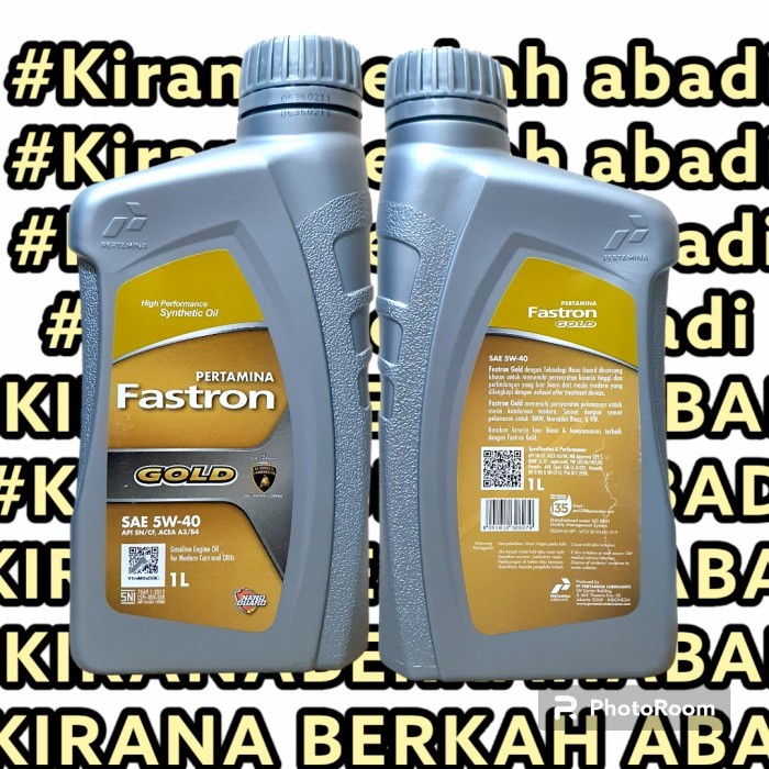 Jual BERMUTU fastron gold 5w40 SN CF kemasan 1 liter | Shopee Indonesia