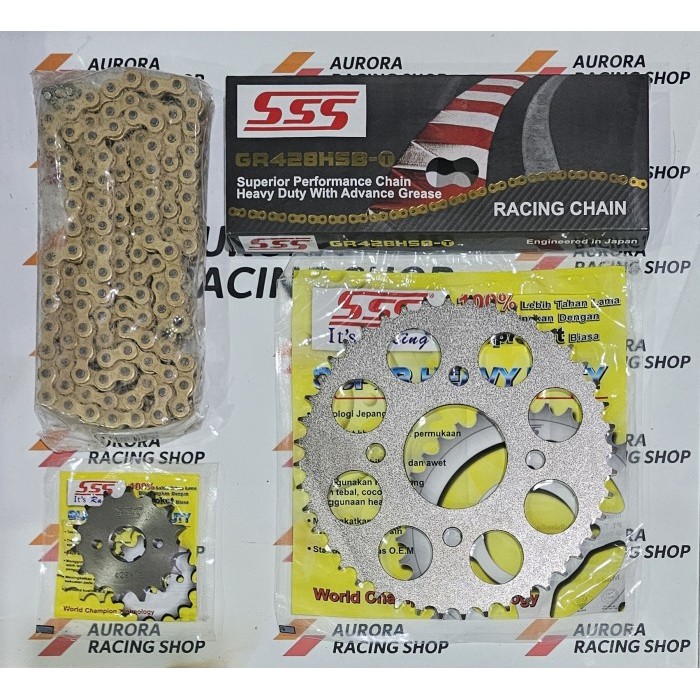 Jual Gir Gear Set Sss [428] Honda Verza [14T/41T] + Rantai Hsbt 130L | Shopee Indonesia