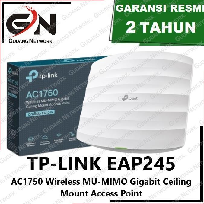 Jual TP-LINK EAP245 AC1750 Wireless Dual Band Gigabit Ceiling Mount AP ...