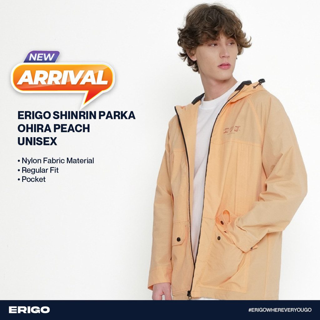 Jual Erigo Shinrin Parka Jacket Ohira Peach Unisex | Shopee Indonesia