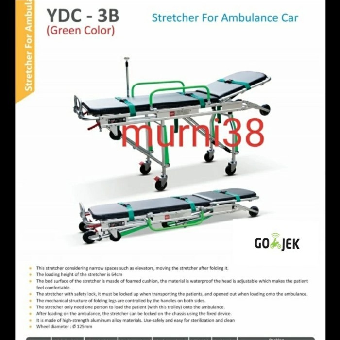 Jual Ambulance Strecther Ydc 3B Gea/ Brankar Emergency Ydc-3B Gercep ...