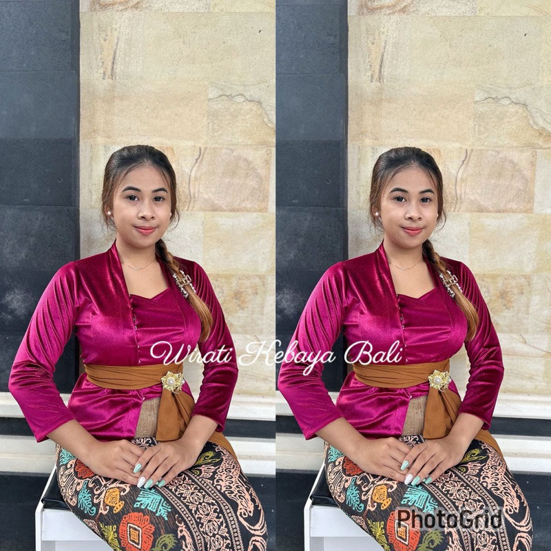 Jual Gratis Ongkir Kebaya Kutu Baru Polos Velvet Bludru Strait (Kebaya Saja) | Shopee Indonesia