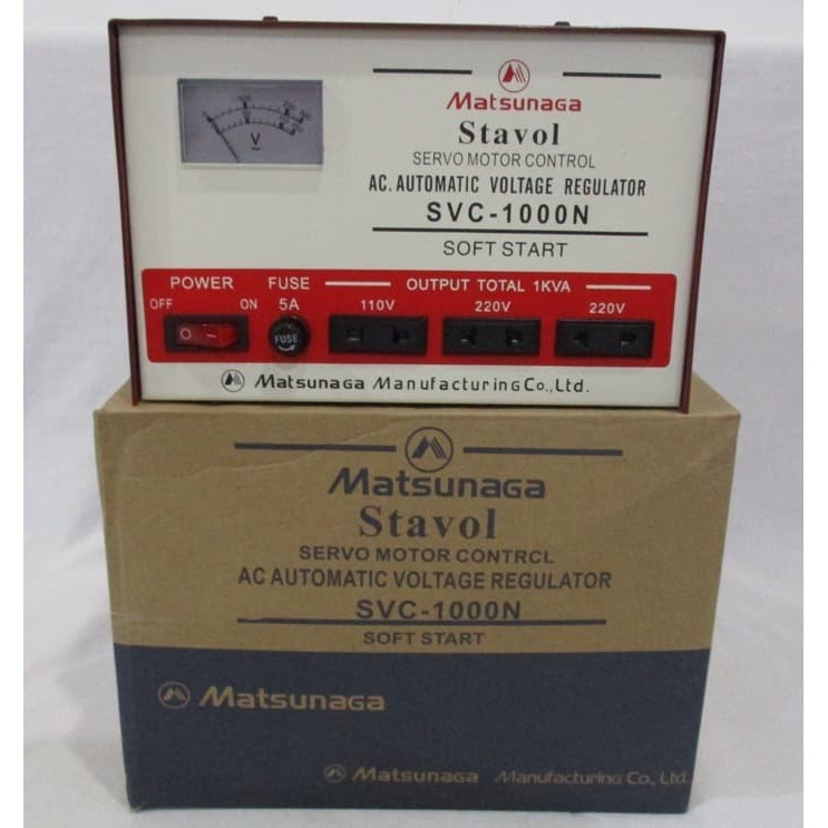 Jual BISA GOSEND! STABILIZER MATSUNAGA STAVOL 1000 WATT SERVO MOTOR/SOFT START/REGULATOR ...
