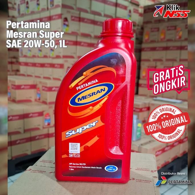 Jual oli motor dan mobil pertamina - mesran super 20w-50 sg/cd (0.8l) berkualitas | Shopee Indonesia