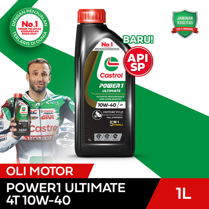 Jual OLI MESIN MOTOR CASTROL POWER1 ULTIMATE 4T 10W-40 (1L) | Shopee ...