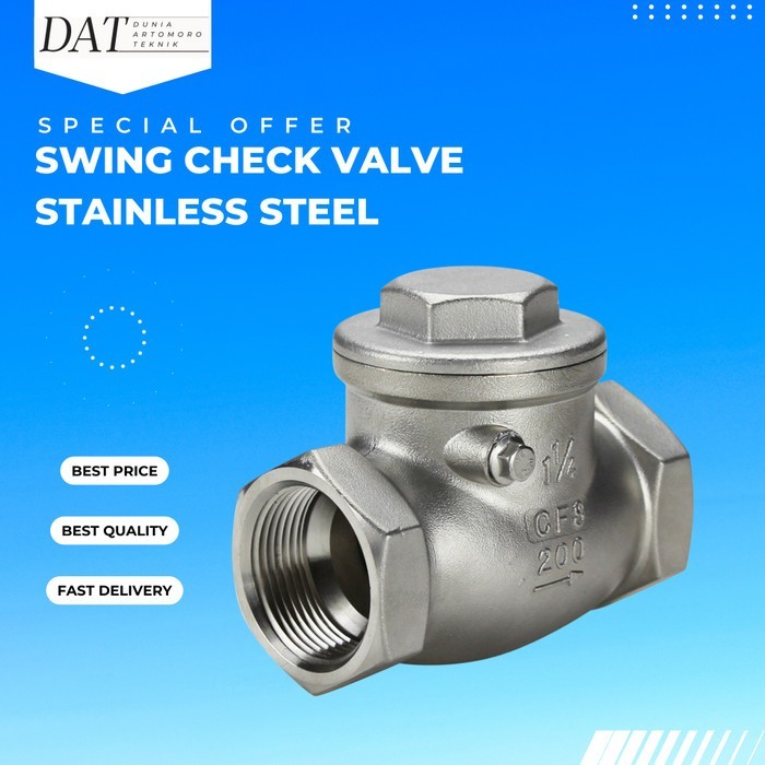 Jual 2" Swing Check Valve One Way Valve Klep Tabok Stainless 2 Inch | Shopee Indonesia