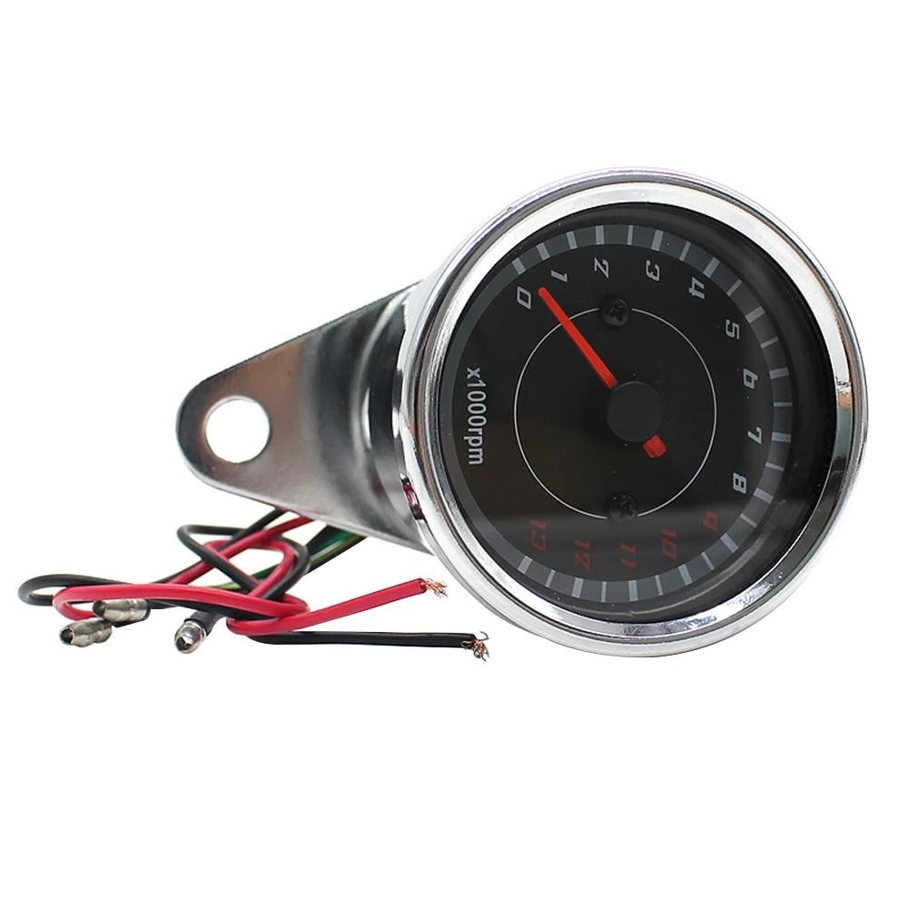 Jual Dc 12V Universal Motorcycle Tachometer With Blue Led Backlight ...