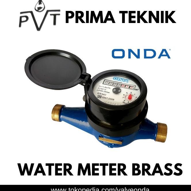Jual Water Meter Brass "Onda" 1/2" / Meteran Air Kuningan Pdam Sni Terra | Shopee Indonesia