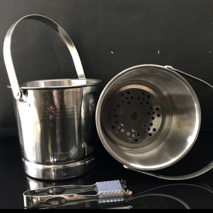 Jual PROMO! Ice bucket wadah es batu pail stainless steel ember 1.5 L ...