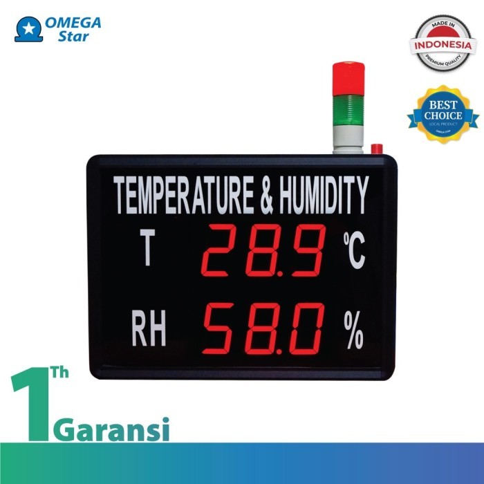 Jual Alat Display Suhu Temperatur dan Kelembaban Ruangan (RHT) - Omega ...