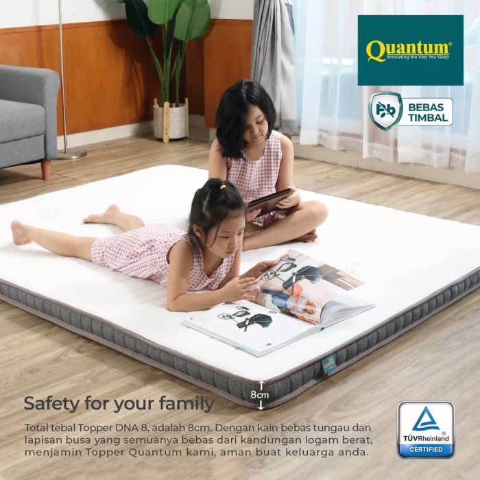Jual Quantum Matras Topper Greentea Latex DNA 8cm / Kasur gulung ...