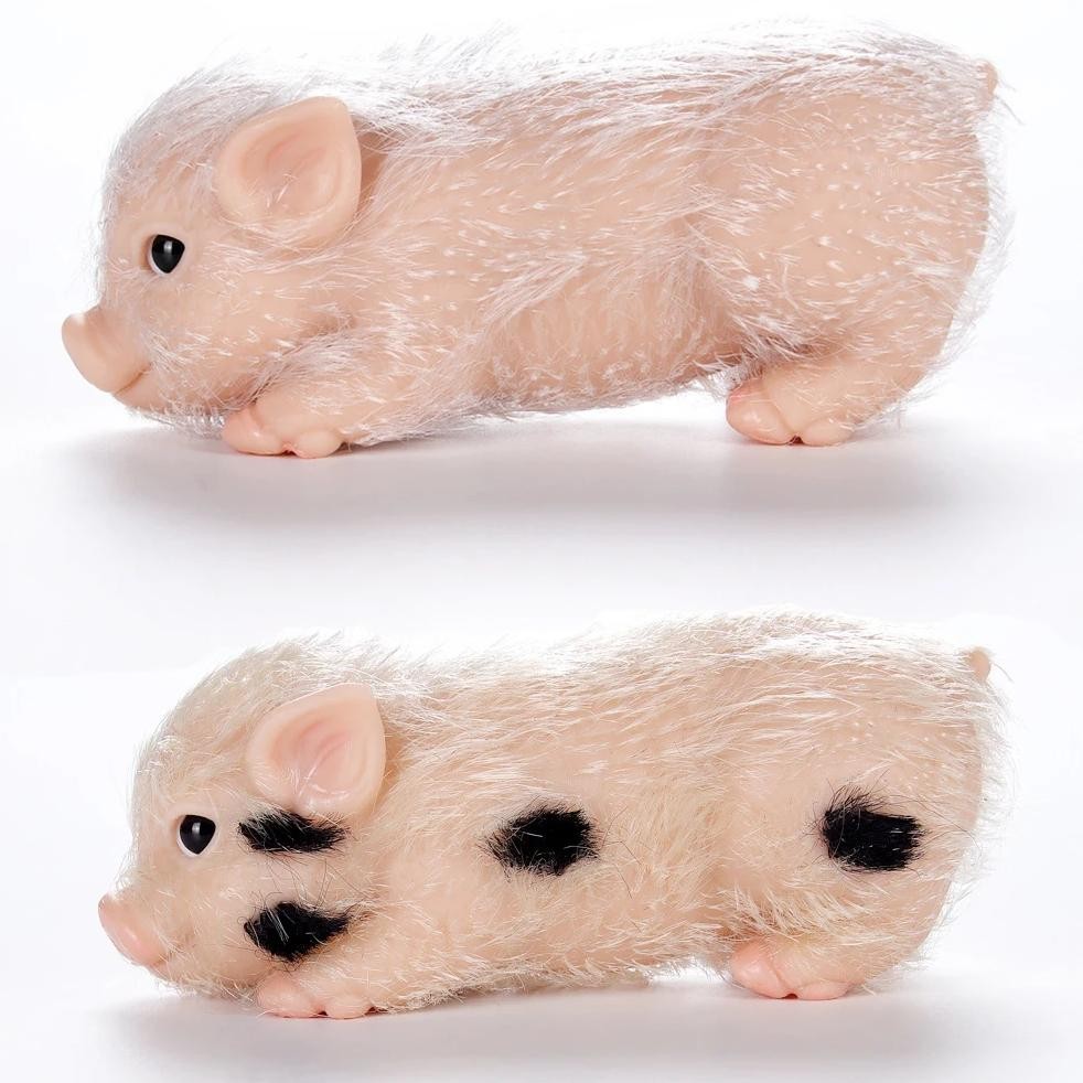 Jual Silicone Pig Toy 5 Inch Mini Piglet Soft Cute Realistic Animals ...