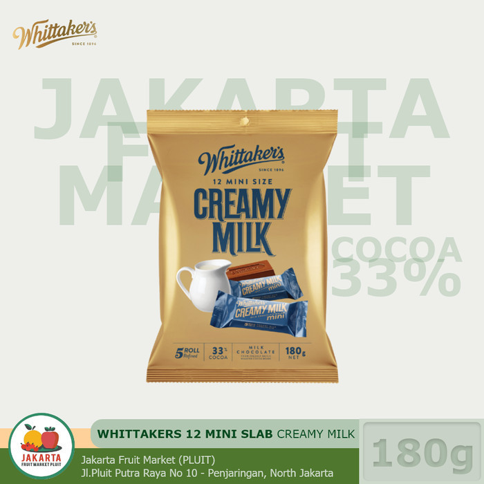 Jual WHITTAKERS 12 MINI SLAB ALL Coklat Almond milk dark pappermint ...