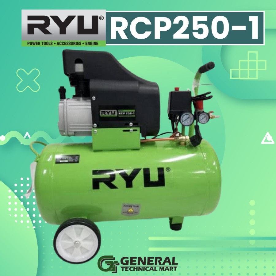 Jual Kompresor RYU 2.5 HP 50 Liter RCP 250-1 RYU / Ait Compressor 2.5HP Ryu | Shopee Indonesia