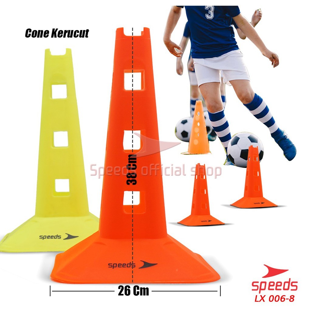 Jual SPEEDS Cone kerucut latihan marker Olahraga Futsal Sepak Bola 38cm ...