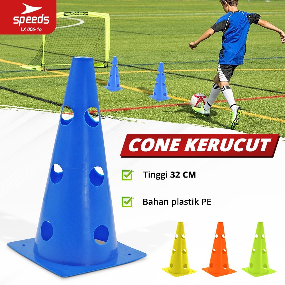 Jual SPEEDS Cone Kerucut 32cm Penanda Olahraga Futsal Sepak Bola ...