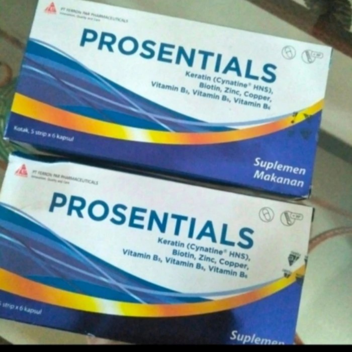 Jual PROSENTIALS vitamin rambut original isi 30 kapsul | Shopee Indonesia