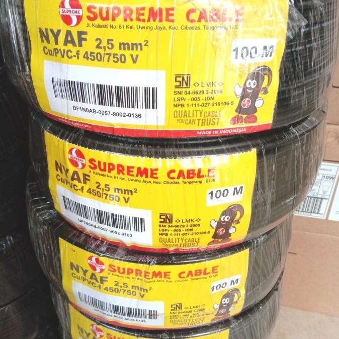 Jual kabel nyaf 2,5mm supreme 100meter | Shopee Indonesia