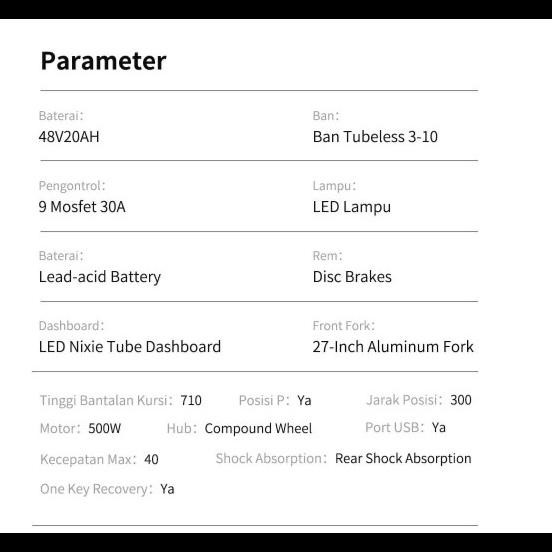 Jual Lisgo Sepeda Listrik Type CT-6 800W Baterai 48v20Ah Garansi Pabrik ...