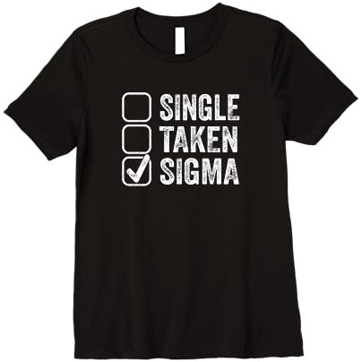 Jual Kaos Premium Single Taken Sigma Funny Valentine's Day 2024 ...