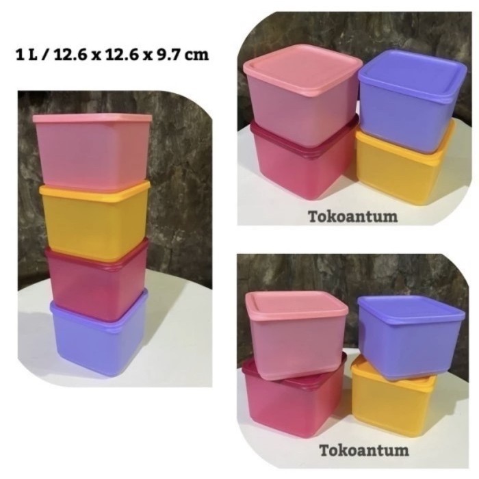 Jual TEMPAT SNACK TUPPERWARE MEDIUM SUMMER FRESH 1 PC UKURAN 1 LITER ...