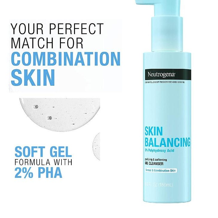 Jual Neutrogena Skin Balancing Purifying Gel Cleanser 2% PHA Combo Skin ...