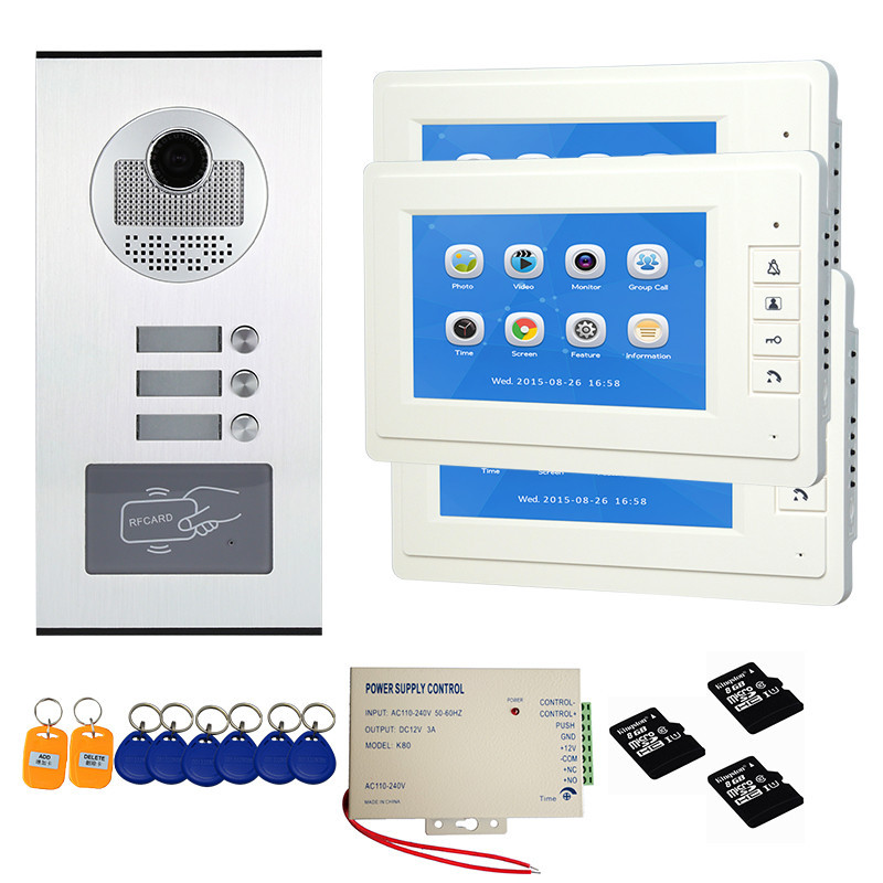 Jual 7 Inch Door Intercom Multi-apartment System Video Doorbell ...