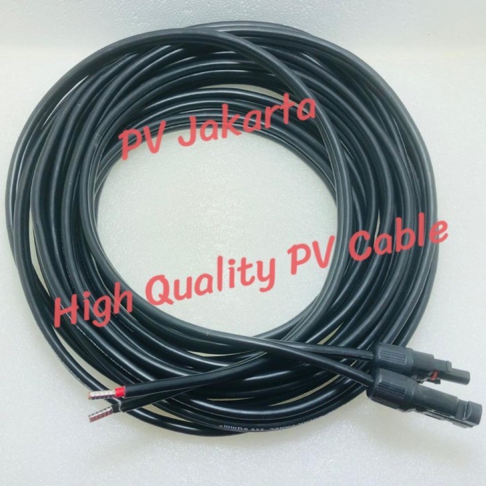 Jual TERBARU Twin Kabel 2x6mm2 Solar Panel 5 Meter + MC4 Conn + Ferrule ...