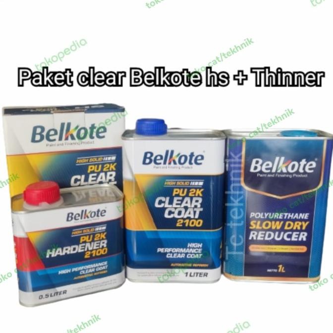 Jual Clear belkote Hs 2100 1L set + Thinner belkote 1 liter | Shopee ...