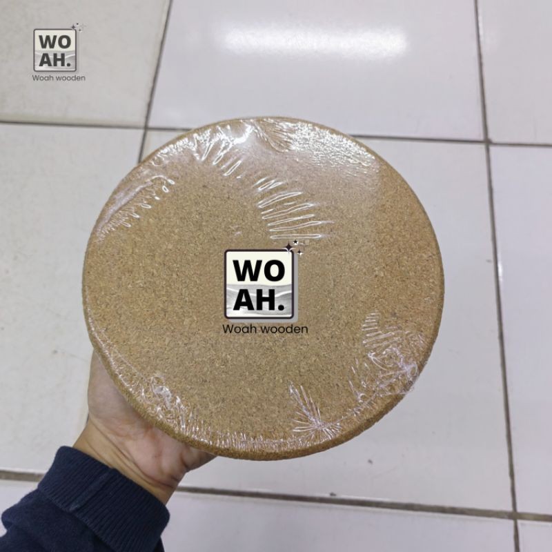 Jual Alas panci anti panas coaster cork/ tatakan gelas lingkaran | Shopee Indonesia