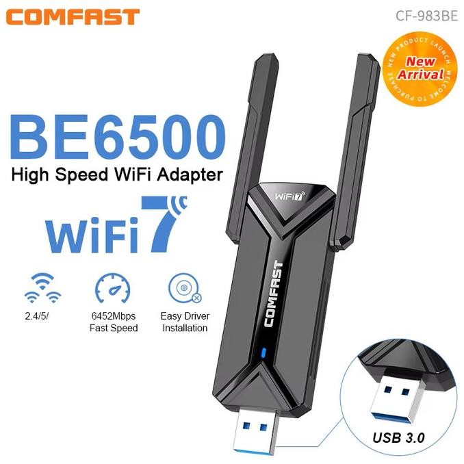 Jual NEW COMFAST CF-983BE WiFi 7 Wifi 6 USB Dongle Adapter BE6500 | Shopee Indonesia