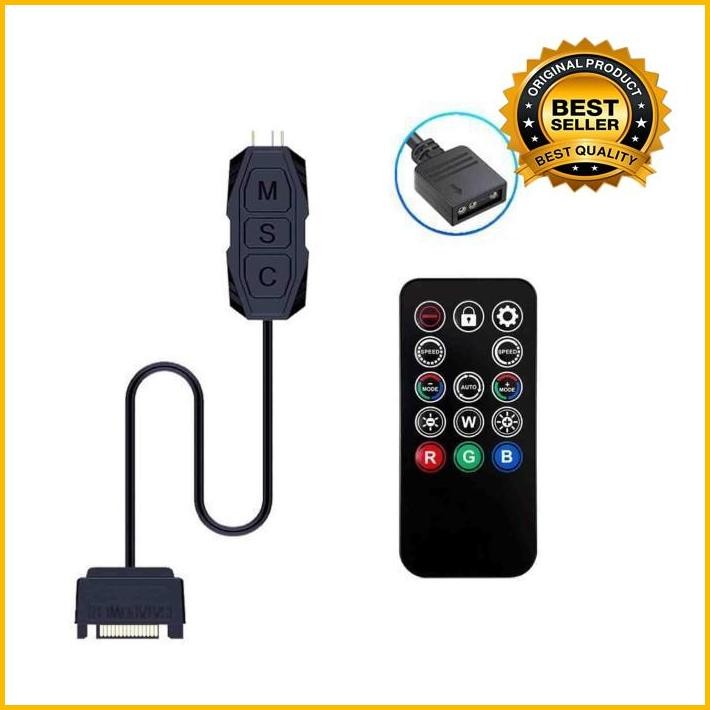 Jual Argb Controller Remote Control Hose Lexa Gaming Rgb 3 Pin To Sata ...