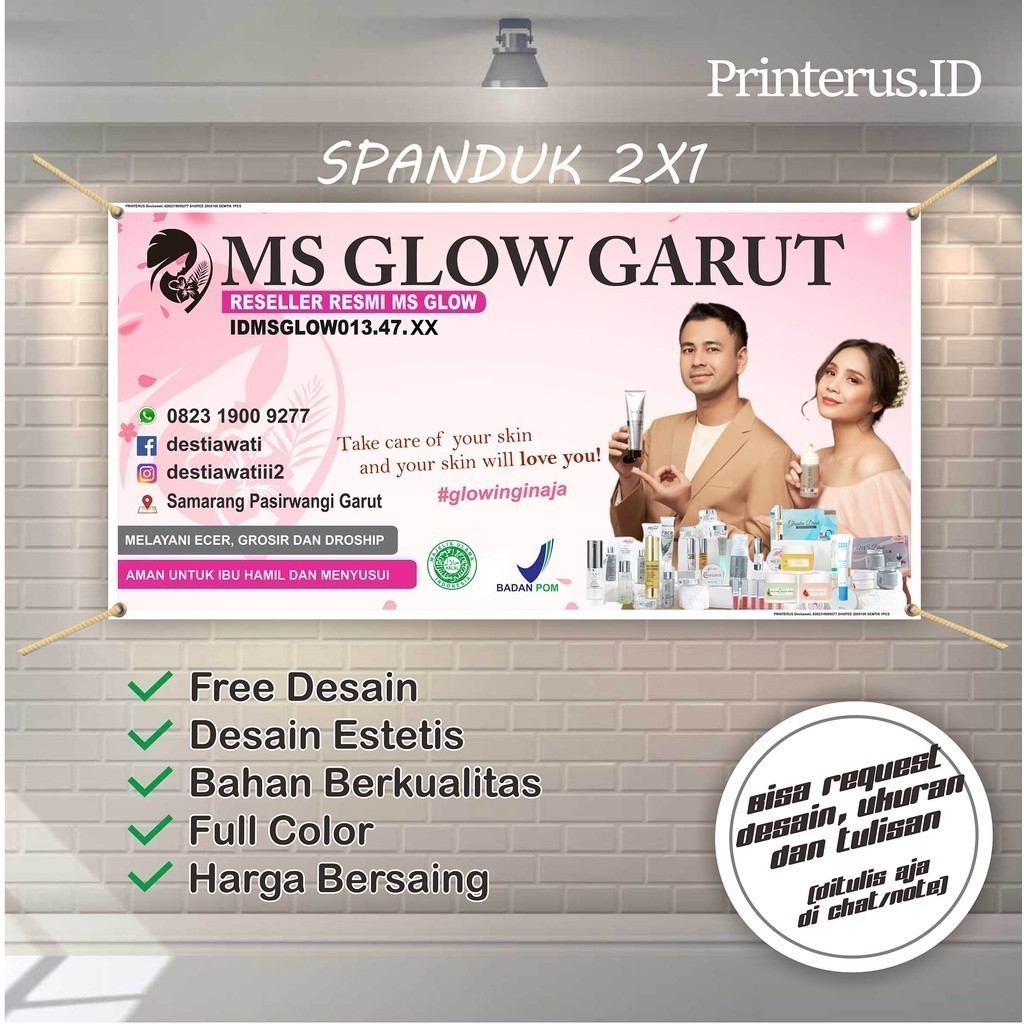 Jual AMBIL Promonya Sekarang !! BISA COD >> spanduk banner agen MS GLOW ...