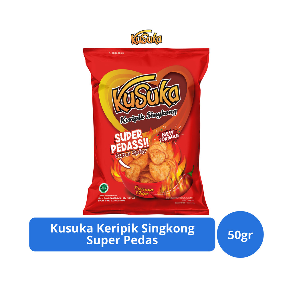 Jual Kusuka Keripik Singkong Super Pedas 50gr | Shopee Indonesia