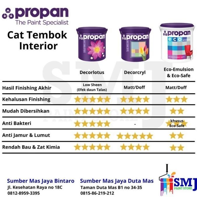 Jual Cat Tembok Interior PROPAN ECO EMULSION EE-4010 Warna Tingting 5 ...