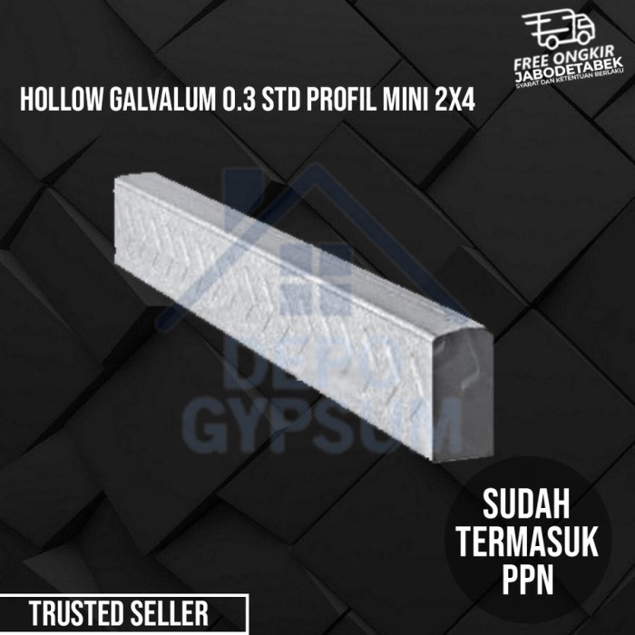 Jual Besi Hollow 2x4 Besi Hollow Galvalum 0,3mm 2x4 Hollow Galvalum 0 ...